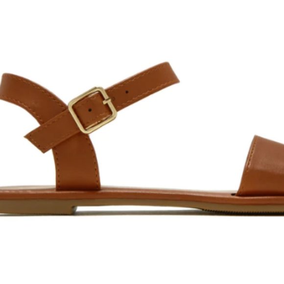 Miss Lola | Shoes | Miss Lola Tan Flat Sandals | Poshmark